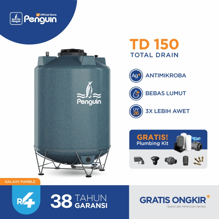 Jual Penguin TD-150 1500 Liter Toren Tandon Tangki AIr Total Drain Tank ...
