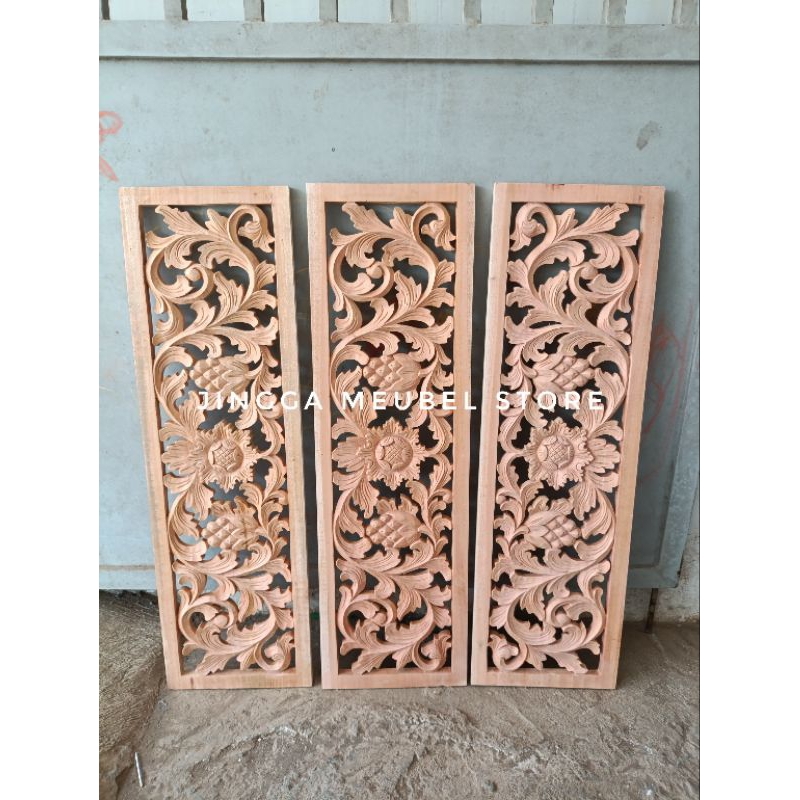 Jual ornamen ukir ukiran kayu dekorasi kayu loster kusen pintu jendela ...