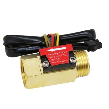 Jual WATER FLOW SENSOR BRASS G1/2" ALIRAN AIR 1/2 IN YF-B2 1-30L/MIN ...
