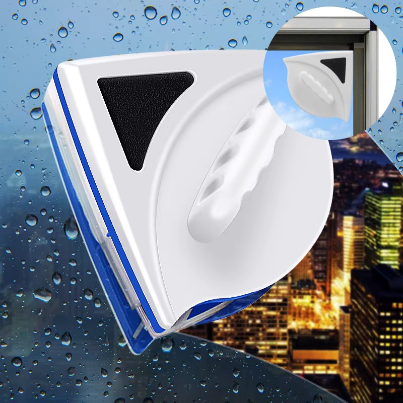 Jual Magnetic Window Cleaner Double Sided Glass Wiper Triangular Magnet ...