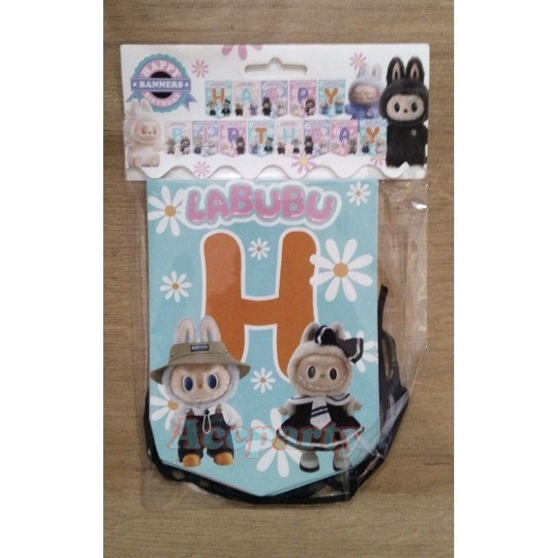 Jual Banner Happy Birthday Motif Labubu / Banner Selamat Ulang Tahun ...