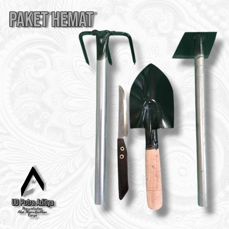 Jual Paket Lengkap: Garu besi dengan gagang pipa + Pisau & Sendok Mini ...