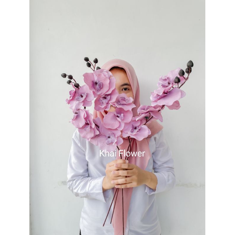 Jual Bunga Anggrek Orchid 6 Six Dancing Tangkai Panjang 65 Cm Bahan ...