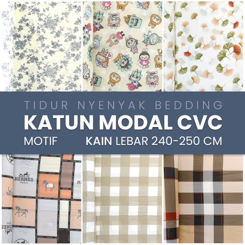 Jual KAIN METERAN LABUBU COTTON KATUN MODAL LOKAL CVC LABUBU MACARON ...