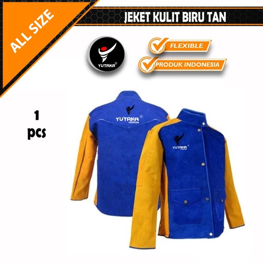 Jual JAKET LAS YUTAKA KULIT / WELDING JACKET YUTAKA | Shopee Indonesia