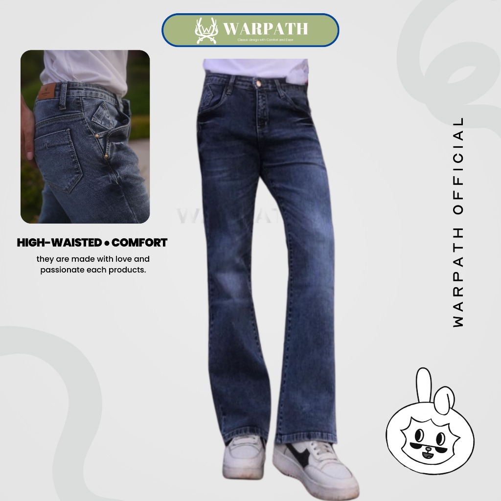 Jual WARPATH - Celana Jeans Cutbray Pria Original Stretchboot 9184 ...
