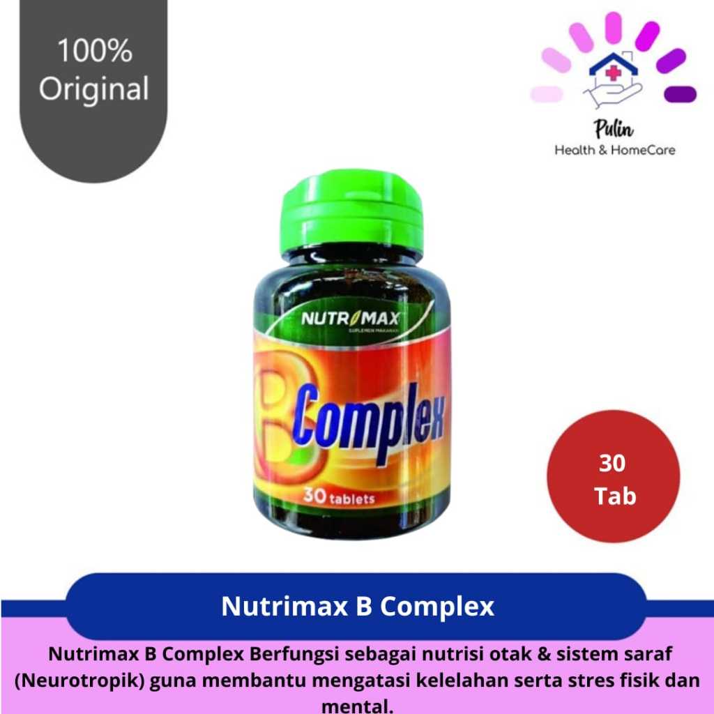 Jual Nutrimax B Complex / Suplemen Nutrisi Otak dan Sistem Saraf ...