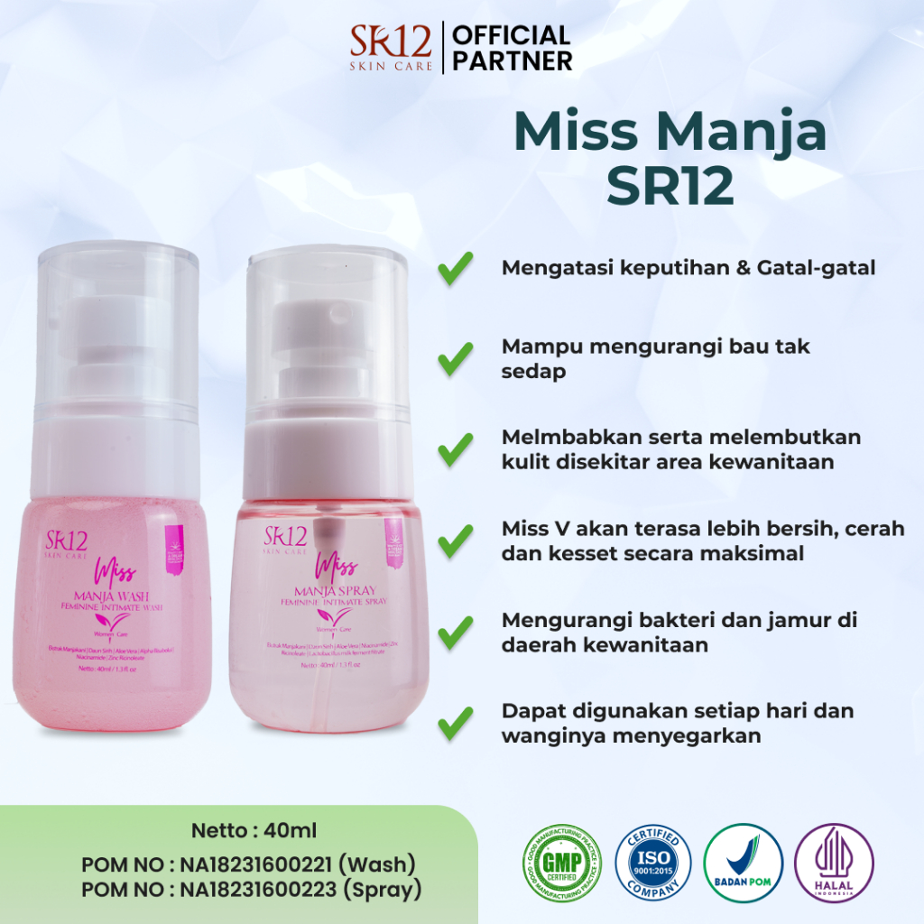 Jual Paket Miss Manja Sr12 Terdiri Dari Sabun Dan Spray Untuk ...