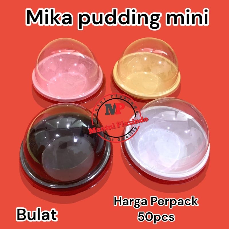 Jual (ISI 50) Mika Puding Mini Bulat / Tray Mooncake - Mika Mochi - Cupcake Egg Yolk Puff ...