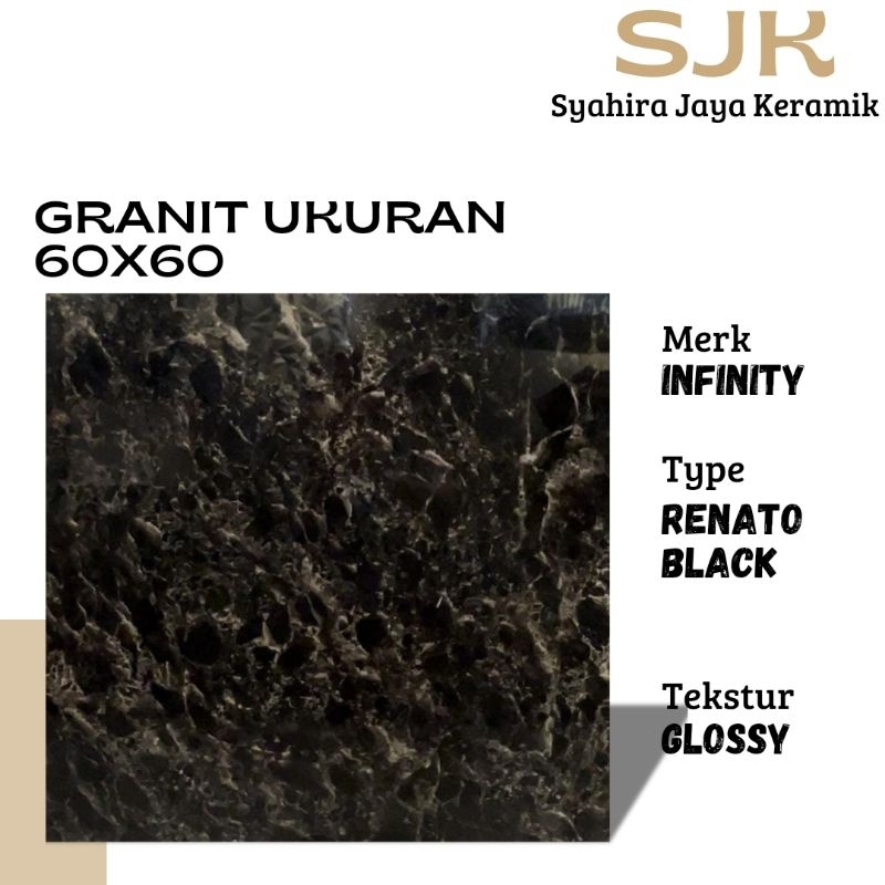 Jual GRANIT INFINITY 60X60 RENATO BLACK | Shopee Indonesia