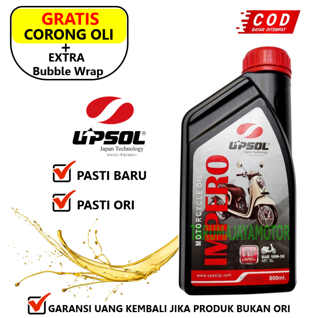 Jual Oli UPSOL IMPERO MATIC 800ml 10W30 Motor Scooter Matik Murah Original Berkualitas | Shopee ...