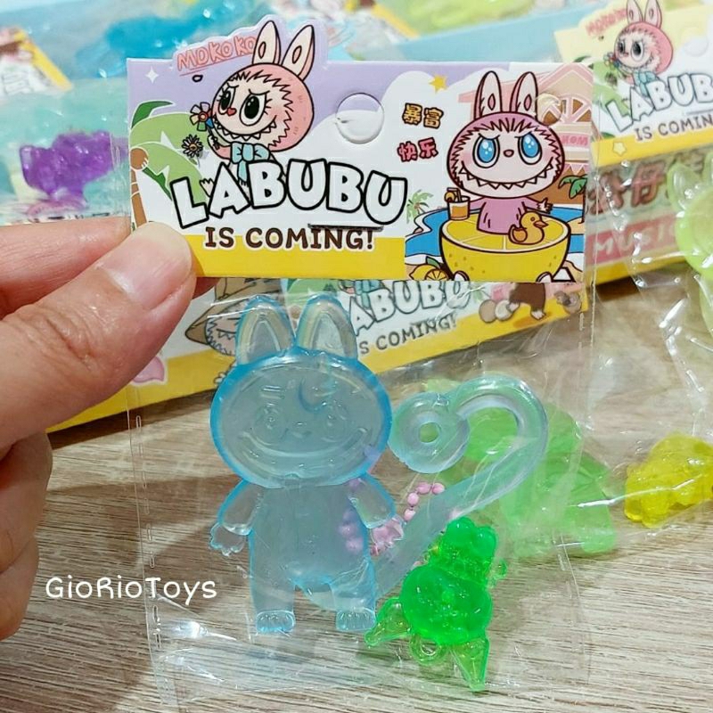 Jual Taba Squishy Jelly Labubu Kenyal Elastis Lucu Ada Beads Keychain ...