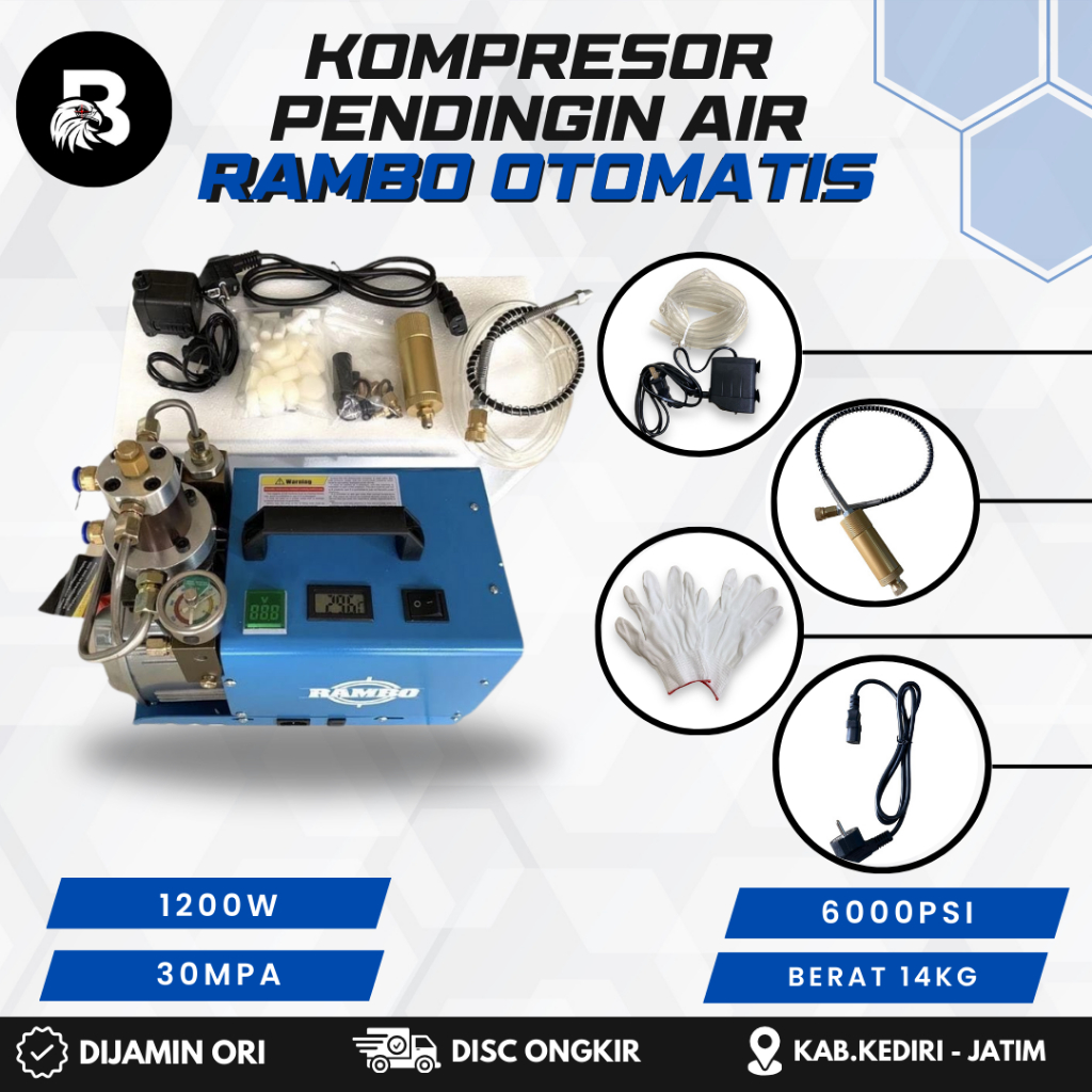 Jual Kompresor Pcp 1200 WATT Otomatis RAMBO | Shopee Indonesia
