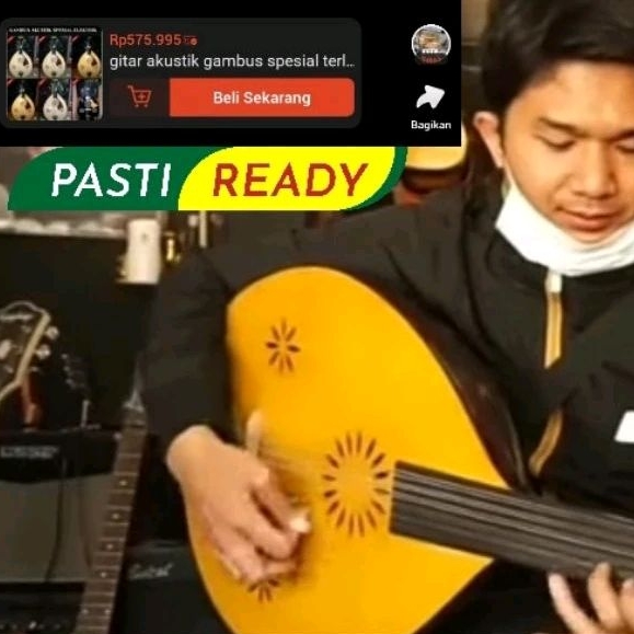 Jual gitar gambus elektrik preamp siap pentas | Shopee Indonesia