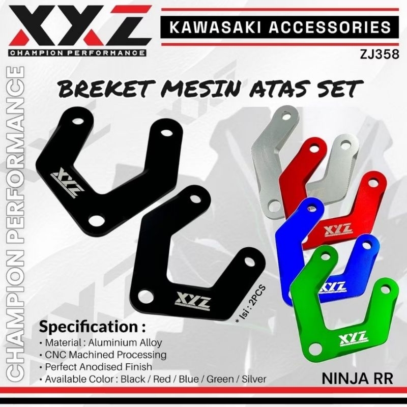 Jual BREKET BRACKET MESIN SET ATAS KAWASAKI NINJA 2 TAK 150 RR FULL CNC ...