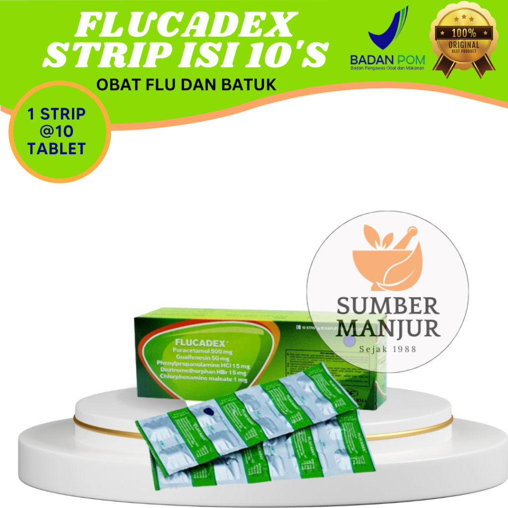 Jual FLUCADEX STRIP ISI 10 TABLET / OBAT FLU,BATUK & PILEK | Shopee ...