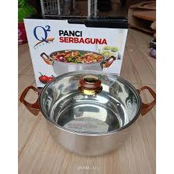 Jual PANCI KUAH SERBAGUNA Q2 8222 panci kuah stainless tutup kaca panci ...
