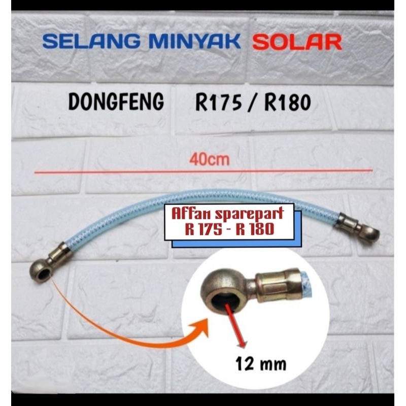 Jual FUEL PIPE SELANG SOLAR MESIN DIESEL R 175 - R 180 DONGFENG ...