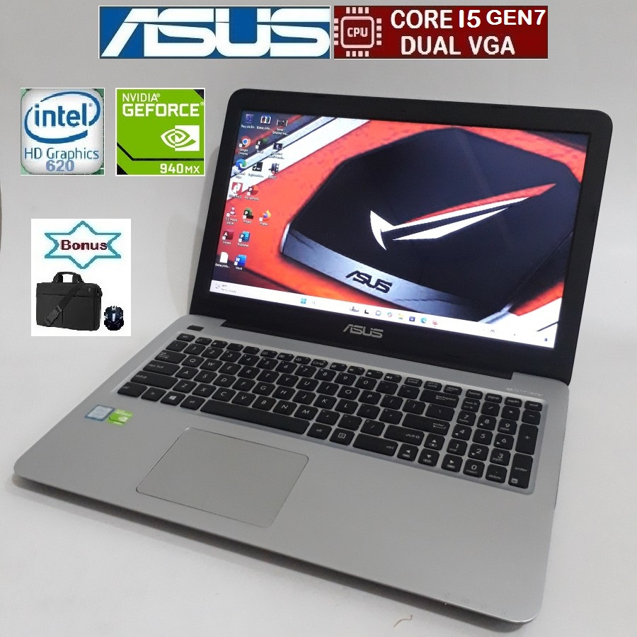 Jual LAPTOP LAYAR LEBAR DUAL VGA ASUS CORE I5 RAM 16GB SSD 256GB NVDIA GEFORCE | Shopee Indonesia