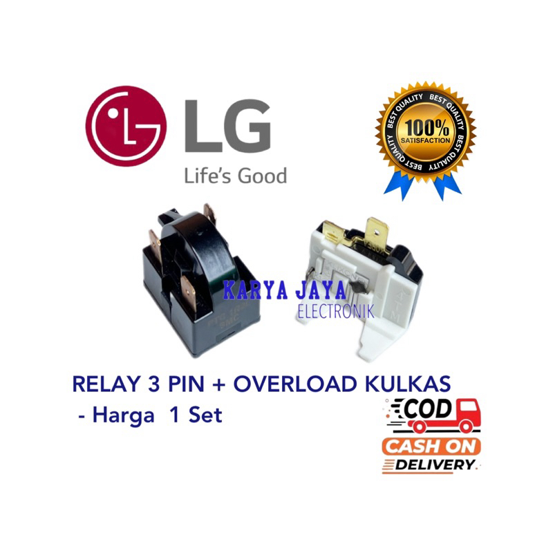 Jual Relay 3 Pin + Overload Kulkas LG 1 Pintu / 2 Pintu | Shopee Indonesia