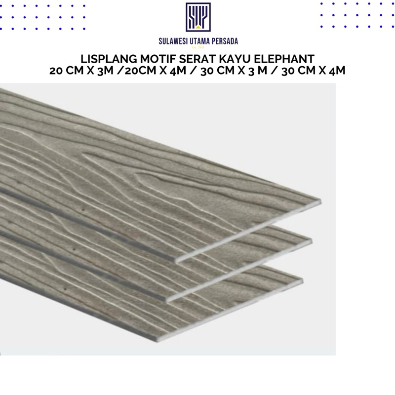 Jual Lisplank Elephant Motif Serat Kayu Anti rayap dan tahan air ...