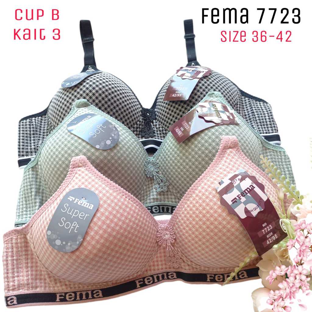 Jual SPECIAL PROMO 2 BRA CUP B FEMA 435 7723 KOTAK 36-42 CUP B BUSA ...