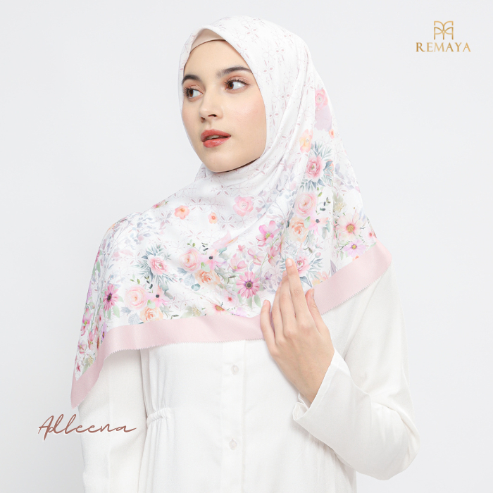 Jual Remaya Adleena Hijab Kerudung Jilbab Segiempat Voal Motif Premium ...