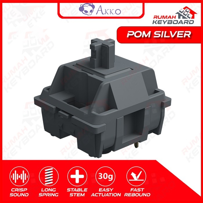 Jual SWITCH - AKKO POM SILVER - 3 PIN - 45g - PCB MOUNT - LINEAR - POM ...