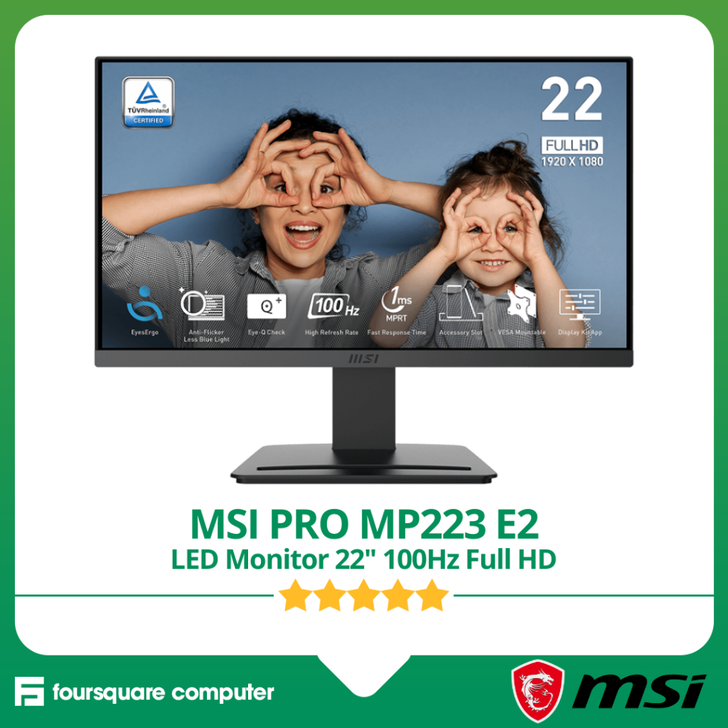 Jual LED Monitor MSI PRO MP223 E2 22 Inch VA Full HD 100Hz | Shopee ...