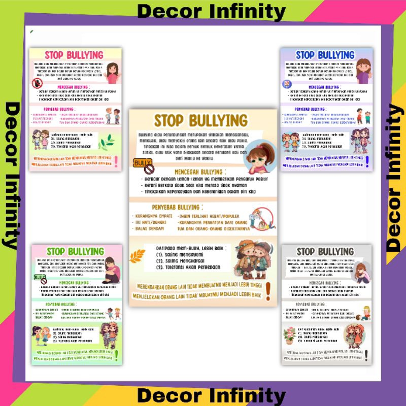 Jual Poster Dinding STOP BULLYING Poster sekolah edukasi belajar anak | Shopee Indonesia