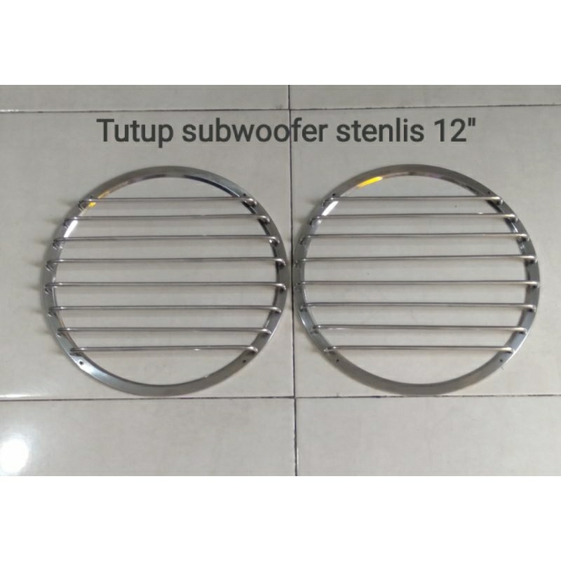Jual Tutup subwoofer stenlis 12 inch / Grill Stainless 12" / ring ...