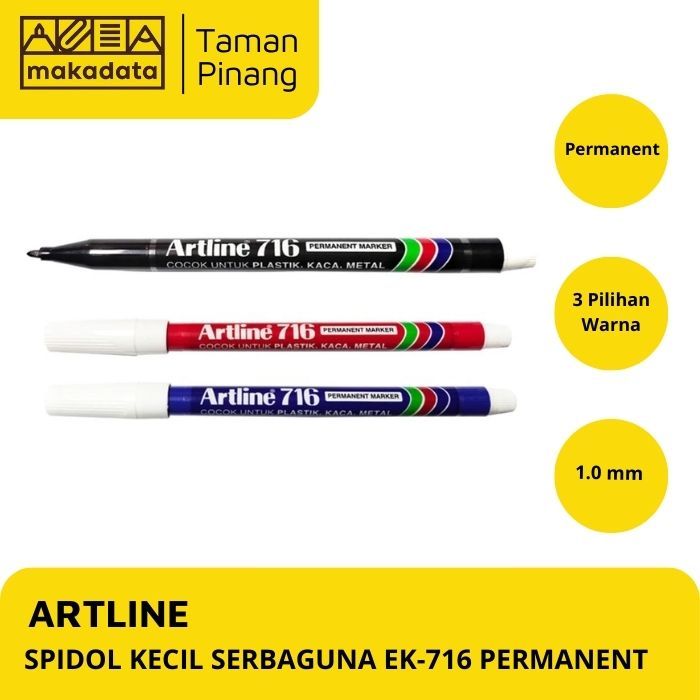 Jual SPIDOL KECIL SERBAGUNA ARTLINE PERMANENT EK-716 (1 PCS) | Shopee ...