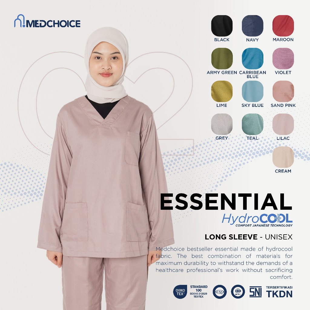 Jual Medchoice Doctor Scrub Essential Collection Lengan Panjang /Dokter ...
