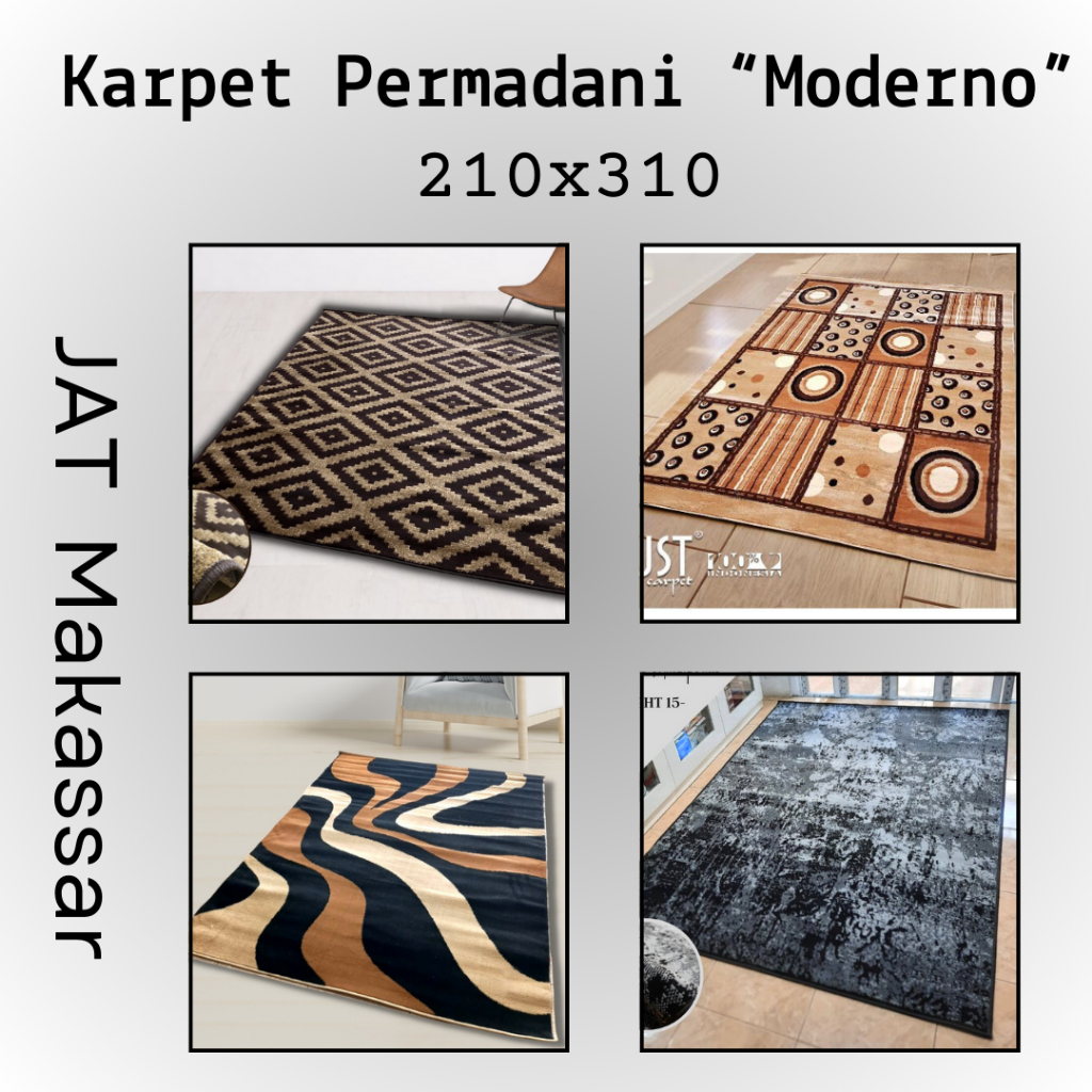 Jual Karpet Lantai Ruang Tamu Permadani "Moderno" Premium Tebal ...
