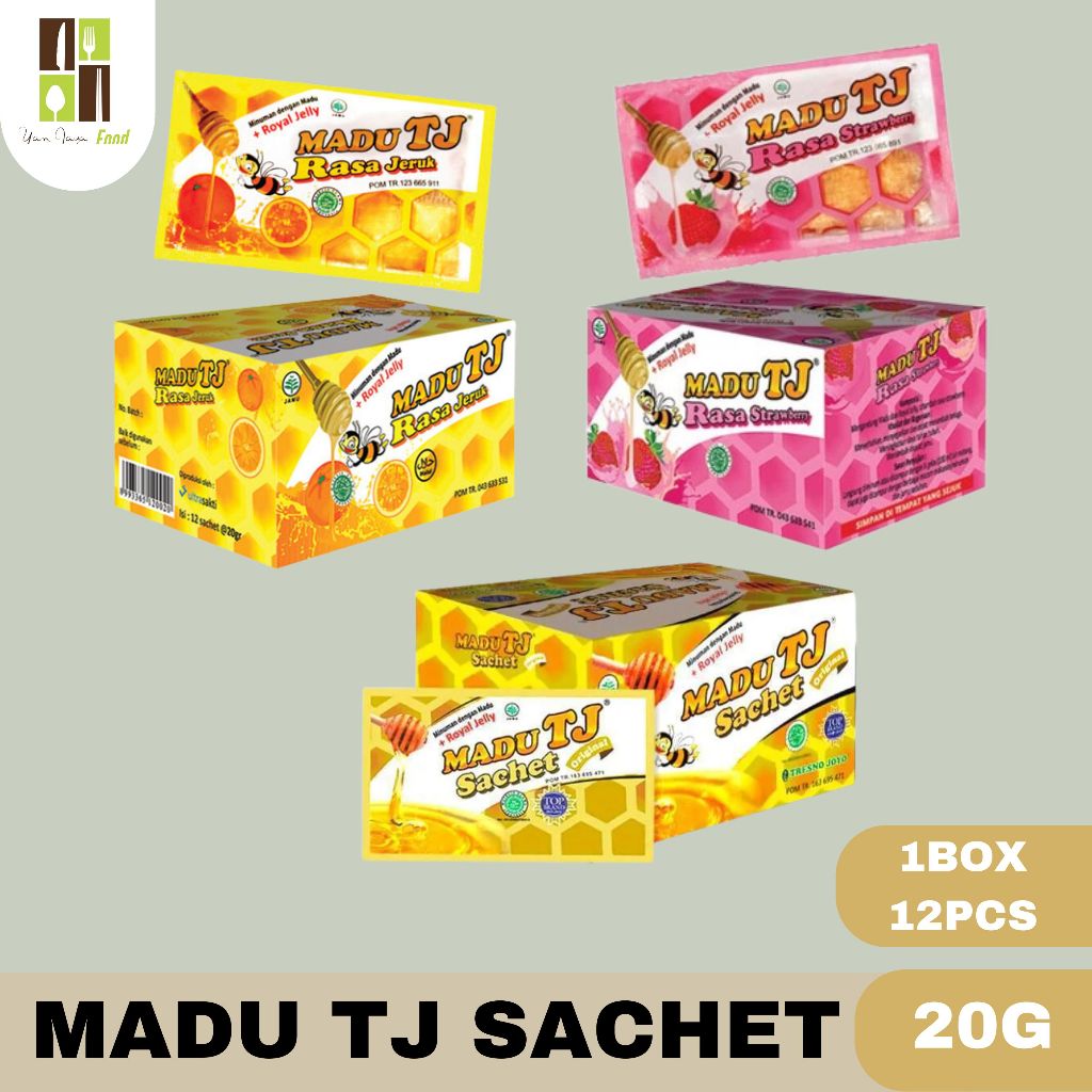 Jual Madu TJ Sachet Rasa Original / Strawberry / Jeruk / Madu Herbal ...