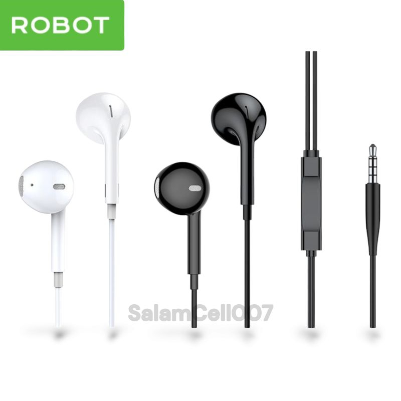 Jual Headset Robot RE10 Wired Headset Wired Earphone Bass Android ...