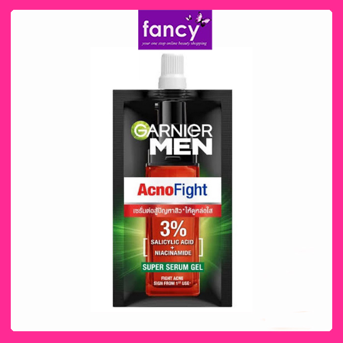 Jual Garnier Men Acno Fight Super Serum Gel 7ml SACHET | Shopee Indonesia