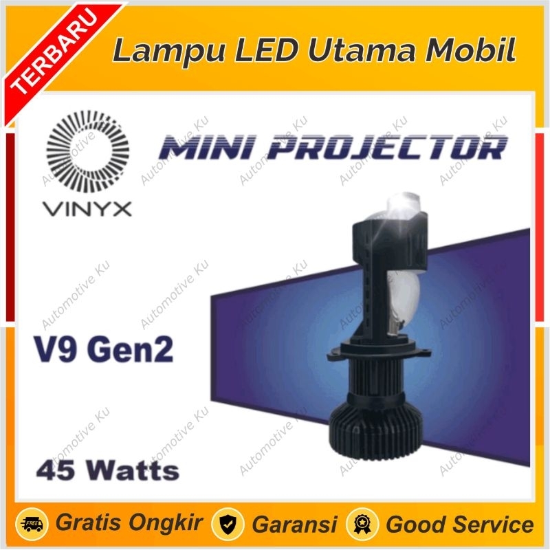 Jual H4 MINI PROJI VINYX V9 GEN 2 Y7D BLUE LENS LAMPU UTAMA MOBIL MOTOR ...