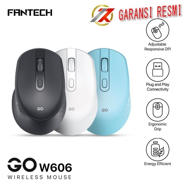 Jual FANTECH GO W606 Wireless Mouse Office | Shopee Indonesia