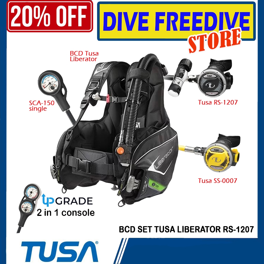 Jual Paket BCD Set Package Tusa Liberator Regulator 2nd Stage Octopus Console Pressure Gauge ...