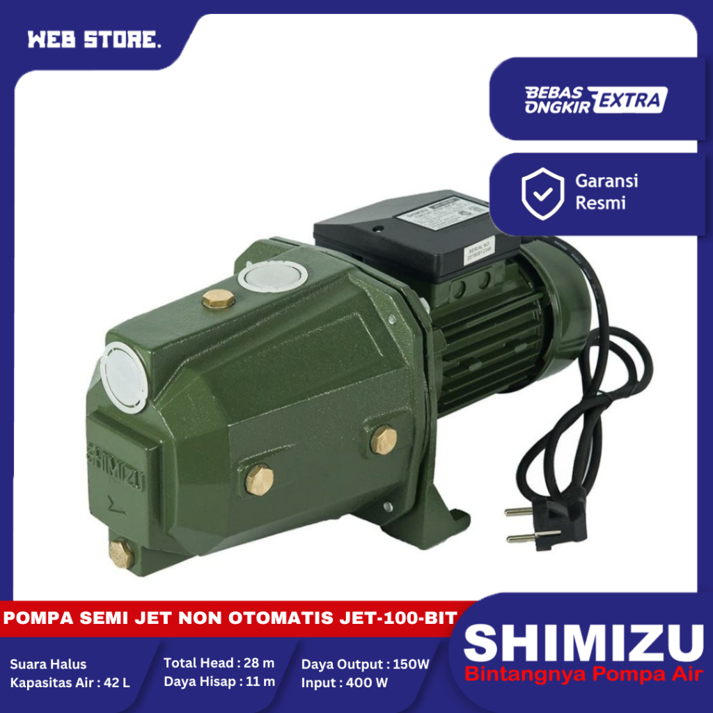 Jual Pompa Air Water Pump Sumur Dangkal Non Otomatis JET-100 BIT SHIMIZU | Shopee Indonesia