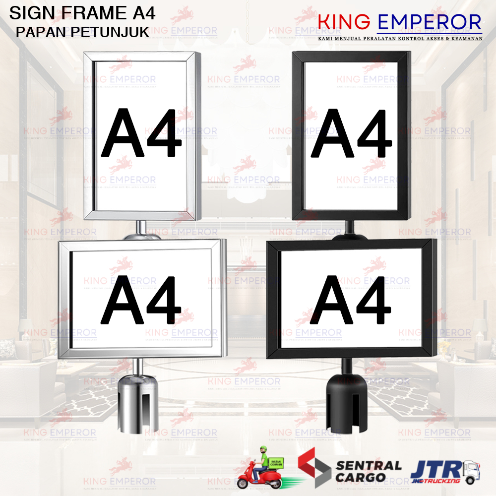 Jual Sign Frame A4 Signage Poster Aluminium / Papan Petunjuk Tiang ...
