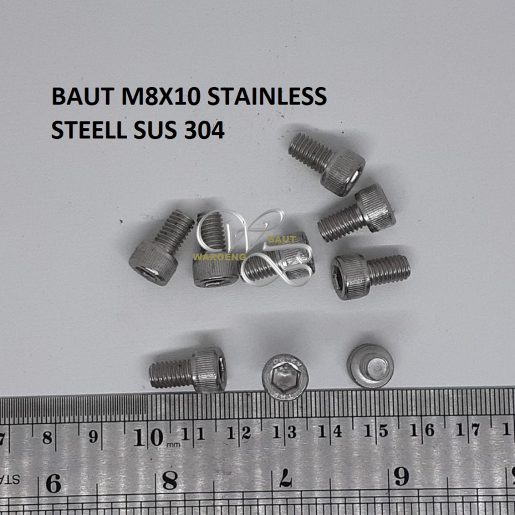 Jual BAUT L M6X10 mm STAINLESS / M6 X 10mm STAINLIS STAIL SUS 304 ANTI KARAT KUNCI L5 / Baut M6 ...