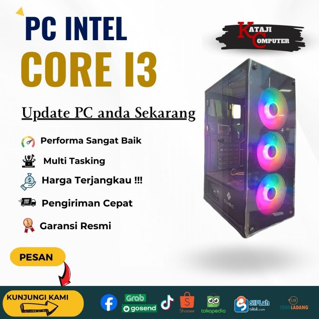 Jual PC RAKITAN FULL SET CORE i3 -10105F /GEN 10 / RAM 8 GB / SSD 128 ...