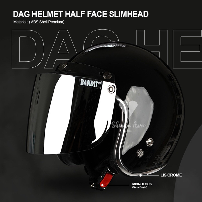 Jual HELM DAG RETRO LIST CHROME Original | Shopee Indonesia
