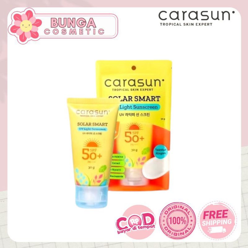 Jual Carasun Solar Smart UV Light Sunscreen Spf 50+ PA ++++ 30g | Shopee Indonesia