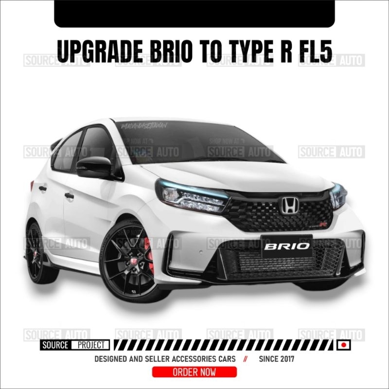 Jual FREE INSTALASI - UPGRADE BUMPER ALL NEW BRIO TO TYPE R FL5 ...