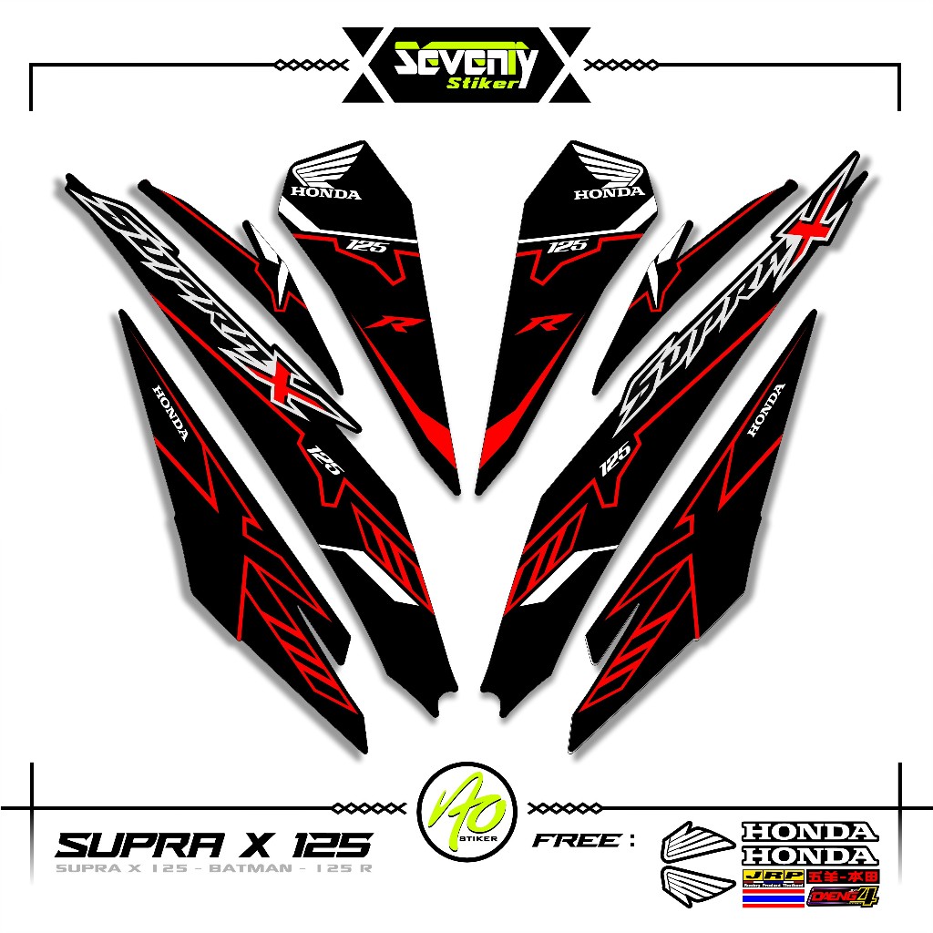 Jual STRIPING HONDA SUPRA X 125 Fi MOTIF X55 STIKER SUPRA X BATMAN ...