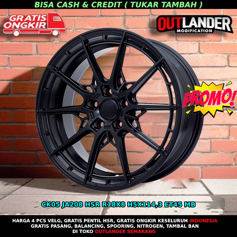 Jual Velg Racing Mobil Civic Turbo Ring 18 HSR CK05 Pelek R18 Mazda6 Camry Alphard Pcd 5x114,3 ...
