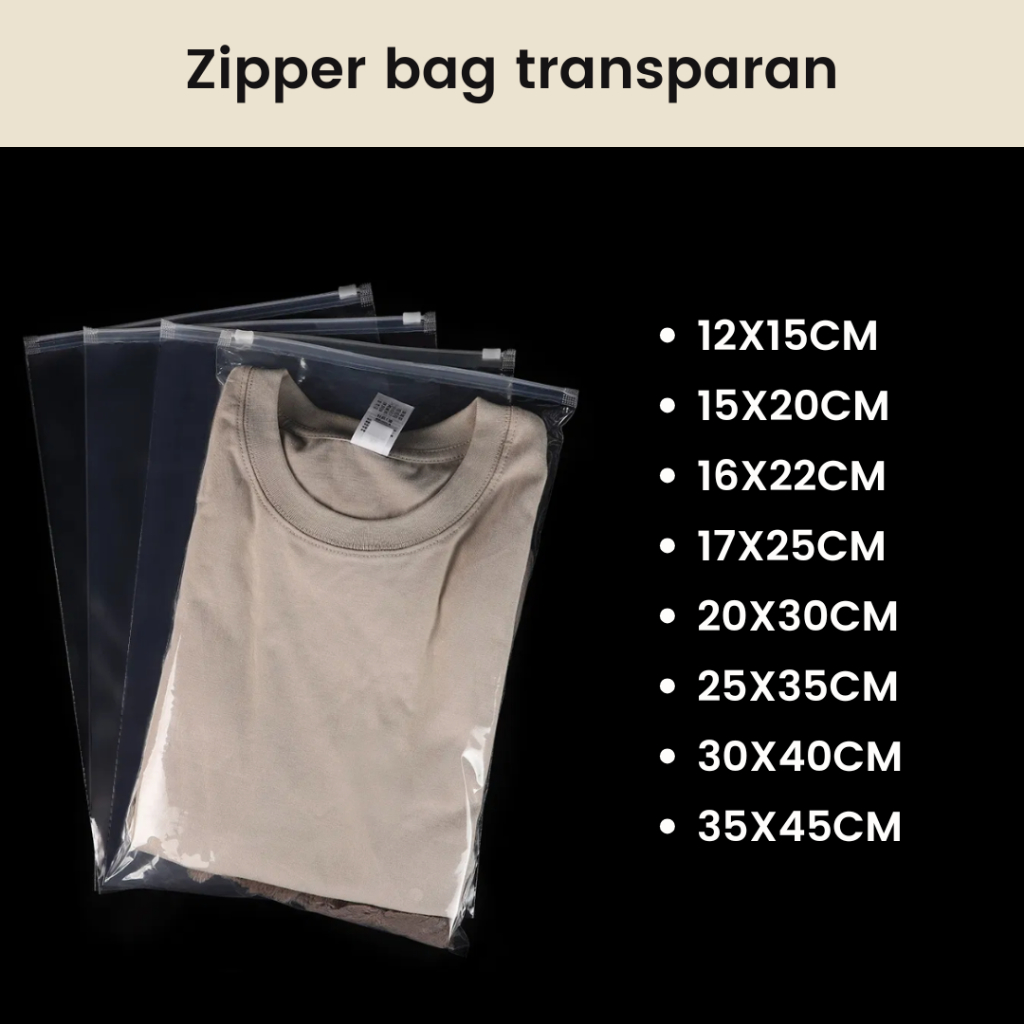 Jual Zipper Lock Ziplock Plastik Travel Pouch Bag Kantong Zip Bening ...